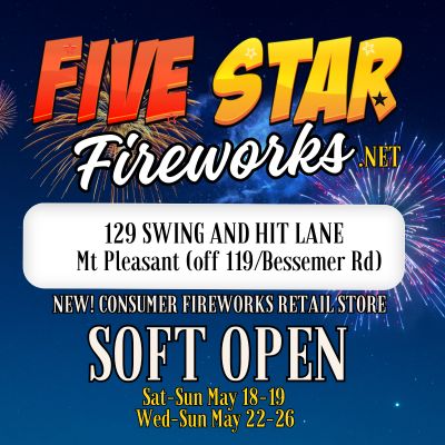 Soft Opening May 18th, 2024 – Five Star Fireworks LLC