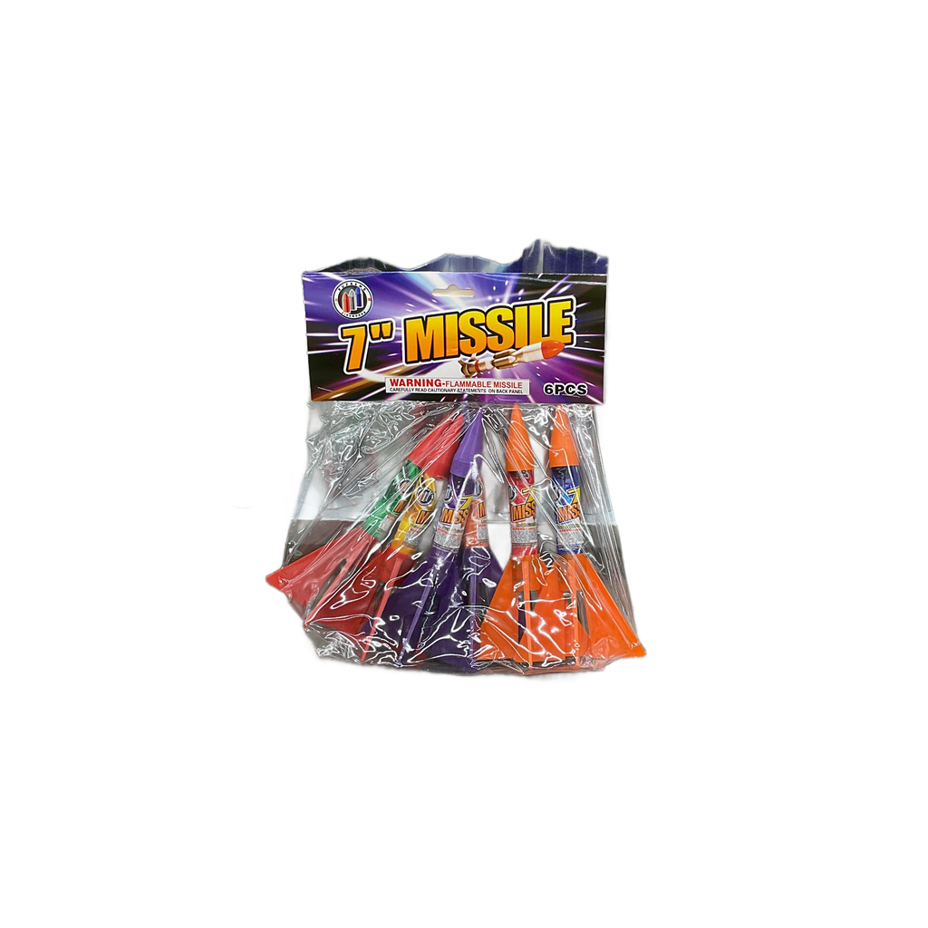 7" Missile - 6 pack – Five Star Fireworks LLC